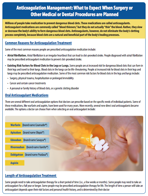 Managing Anticoagulants Before, During, and After Medical Procedures ...